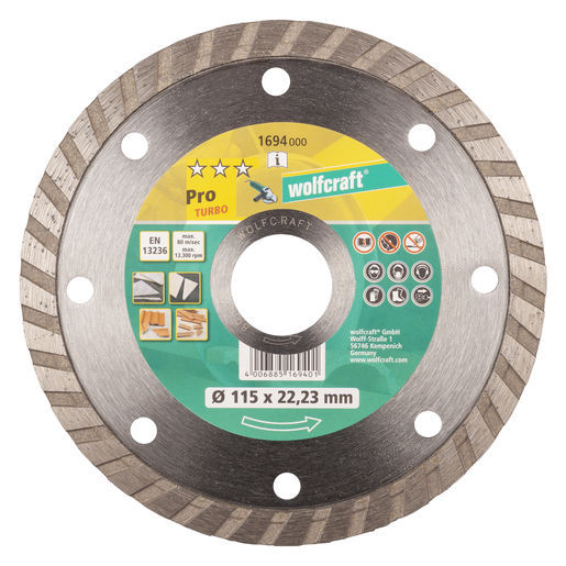 Concrete cutting disc - 1694 - WOLCRAFT - for stone / diamond-coated ...