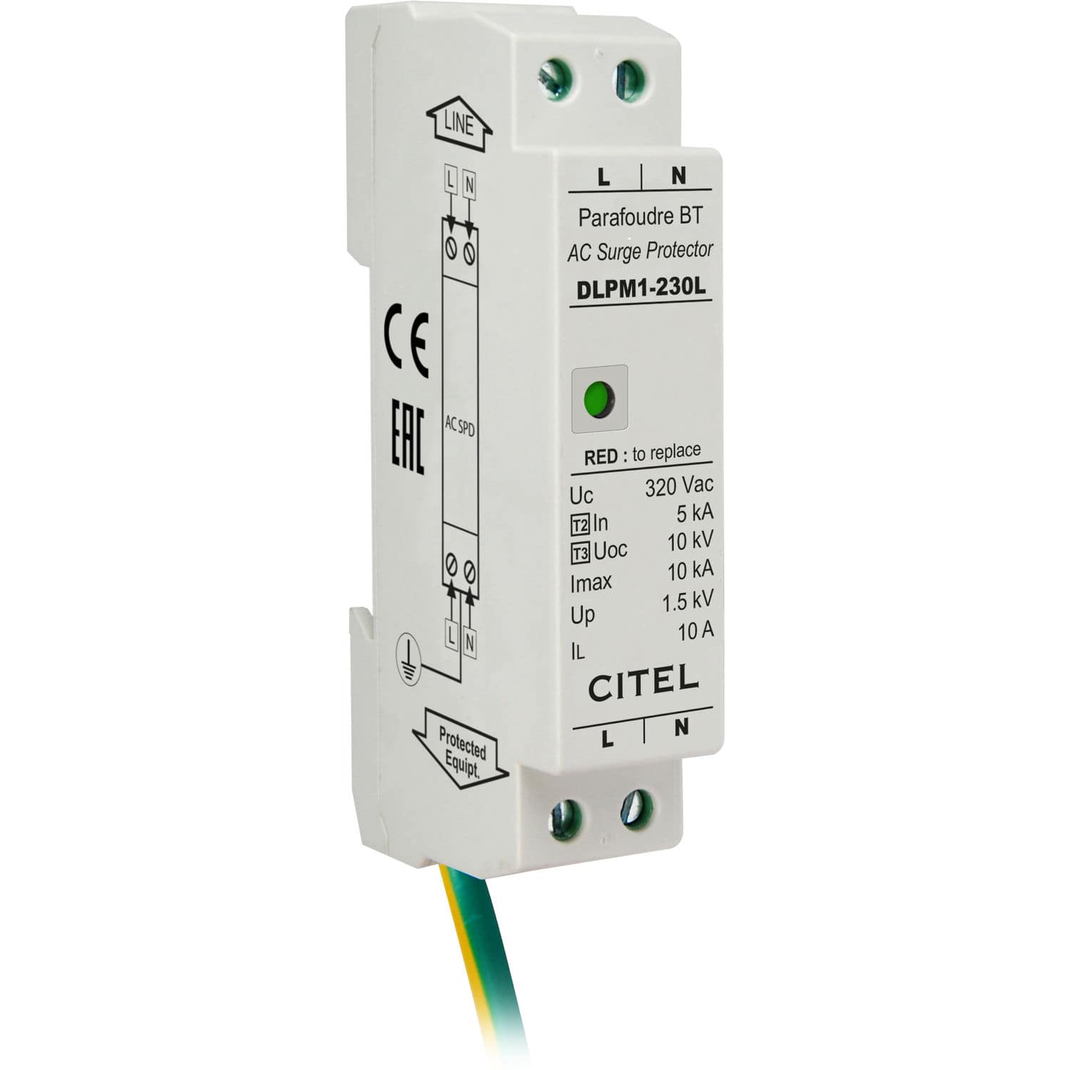 Type 2 surge arrester - DLPM - CITEL - type 3 / for LED lighting / compact
