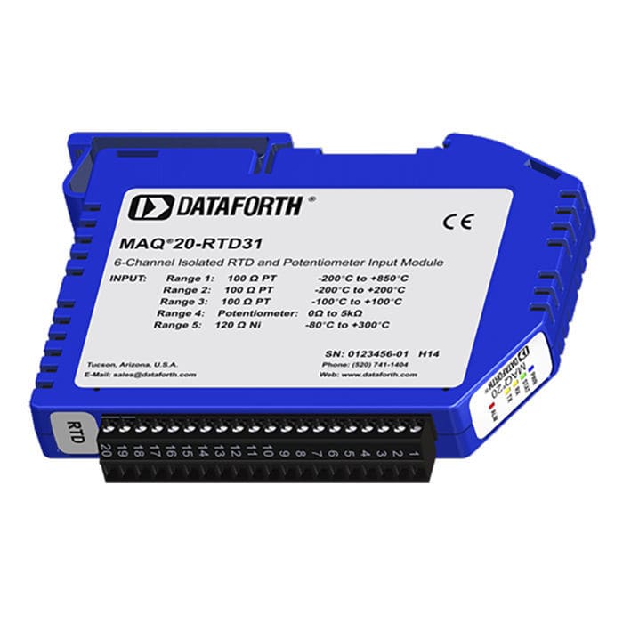 Analog inputs signal conditioning module - MAQ20-RTD31 - Dataforth ...