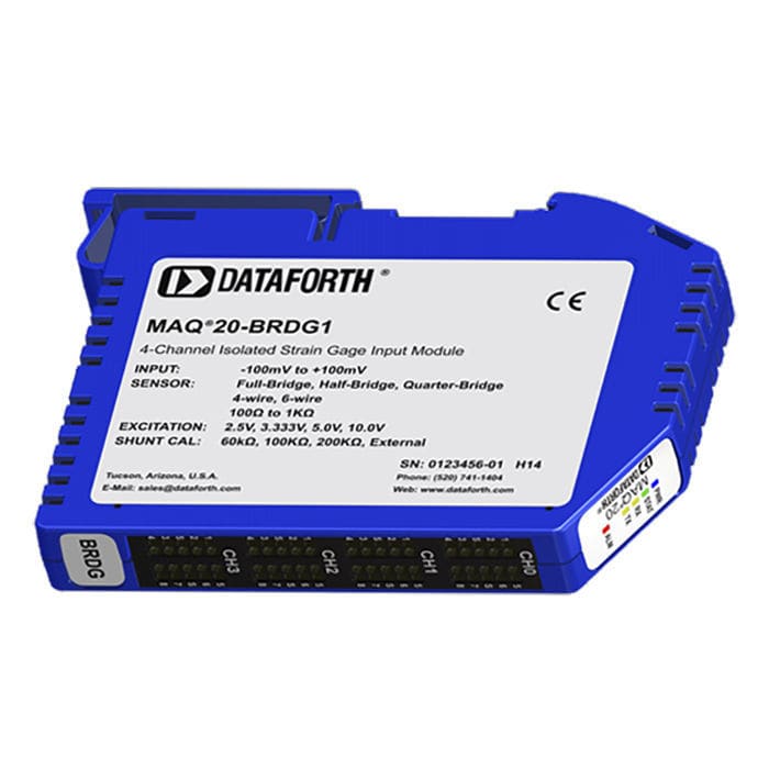 Analog inputs signal conditioning module - MAQ20-BRDG1 - Dataforth Corporation - for strain ...