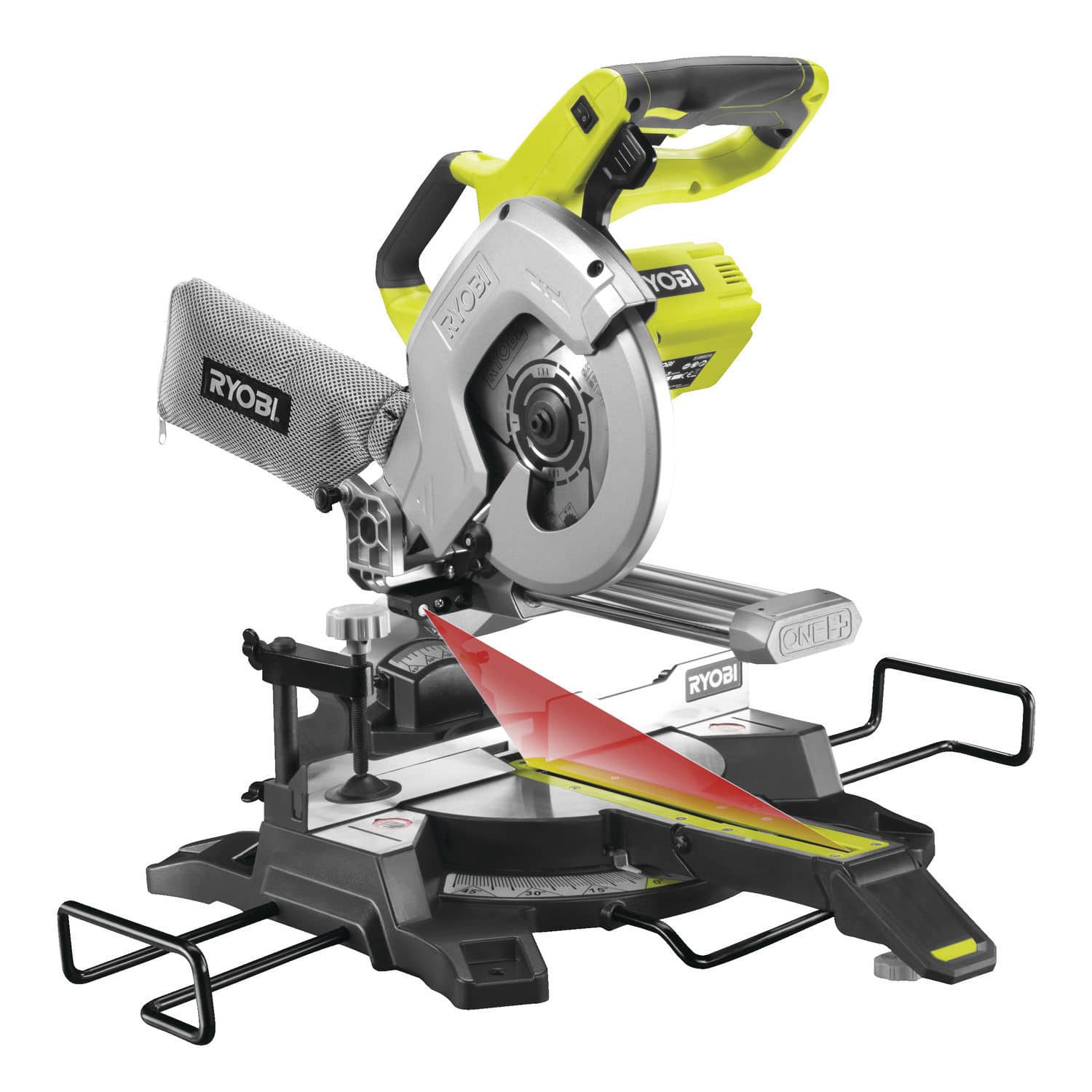 Miter saw - R18MS216-0 - RYOBI - wood / sliding / cordless