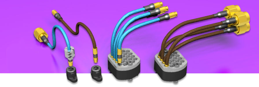 SMA cable harness - Bull's Eye® series - SAMTEC - rugged / high-performance