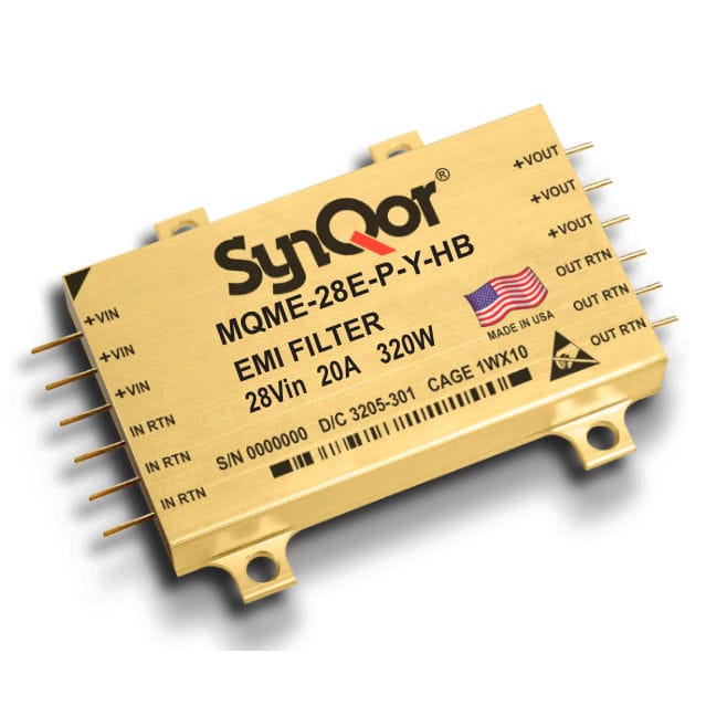 Differential-mode electronic filter - MQ series - SYNQOR - low-pass ...