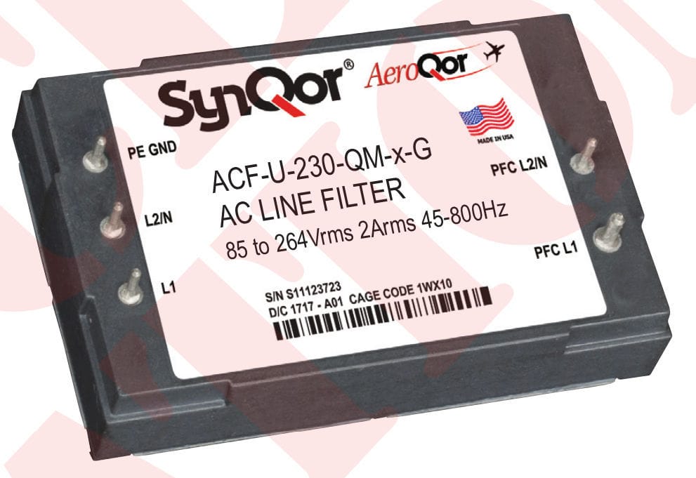 Passive electronic filter - ACF-U-230 series - SYNQOR - EMI / common ...