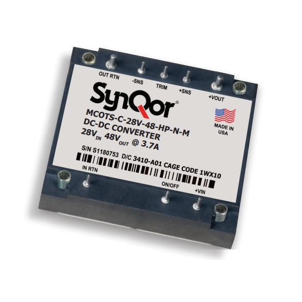 Printed circuit DC/DC converter - Mil-COTS 28V - SYNQOR - regulated / single-output / insulated