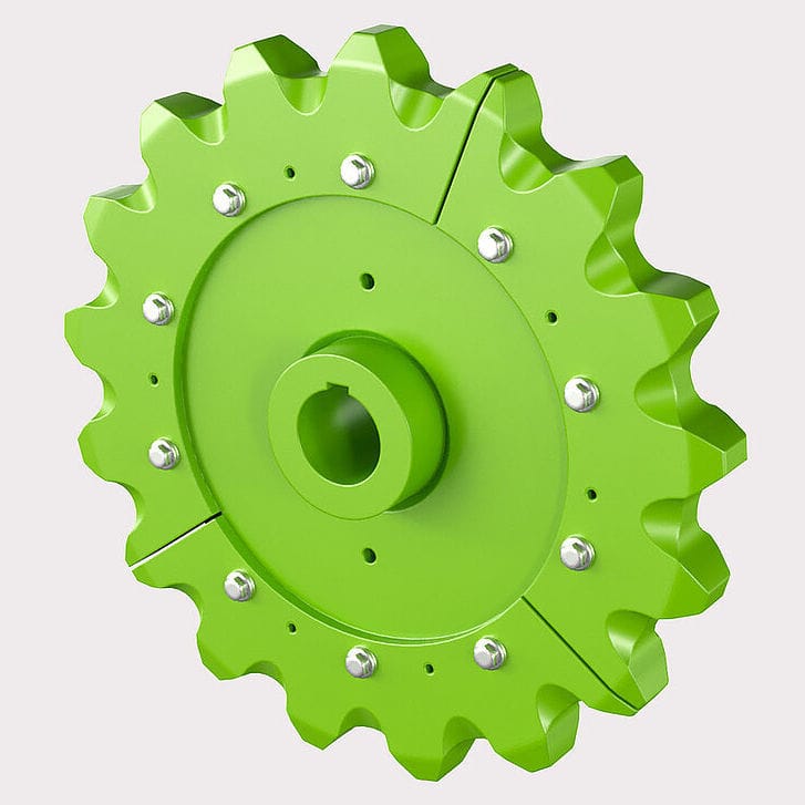 Chain sprocket wheel - RUD - straight-toothed / split
