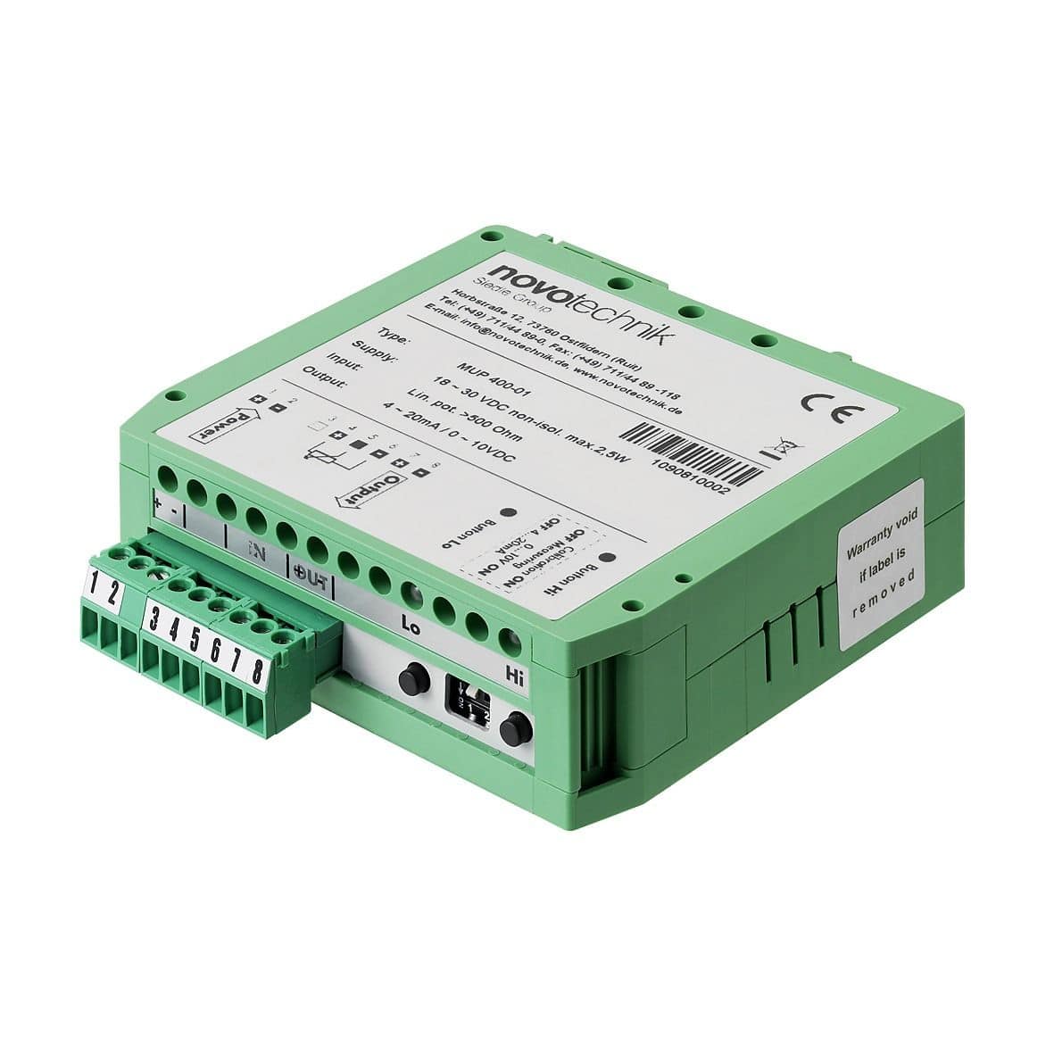 Modular signal conditioner - MUP-410 - Novotechnik - DIN rail / for sensors