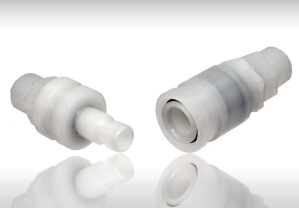 Quick coupling - KM series - WALTHER-PRÄZISION - hydraulic / POM / PVDF