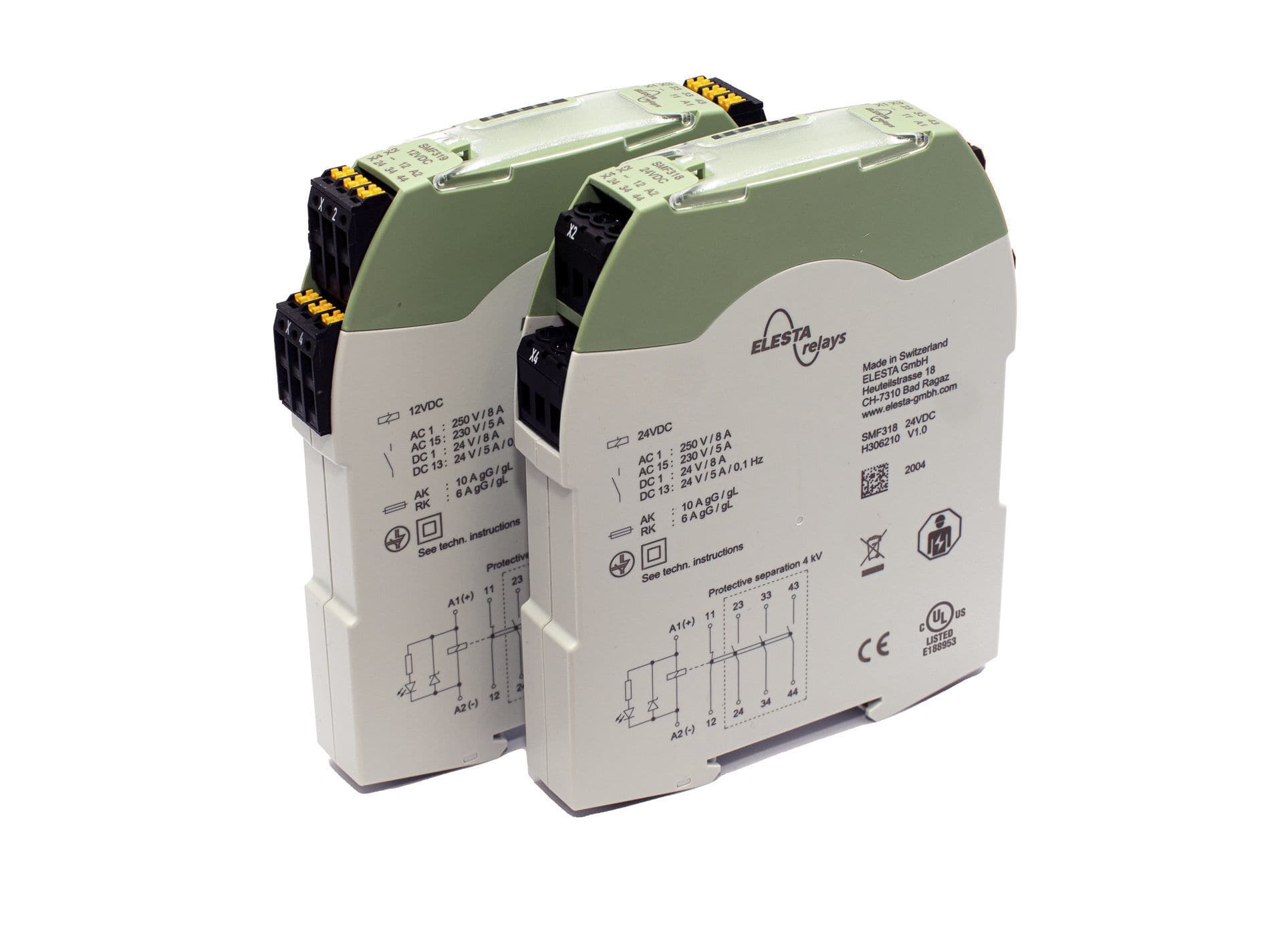 DC relay module - SMF4 - ELESTA GmbH - AC / electromechanical / DIN rail