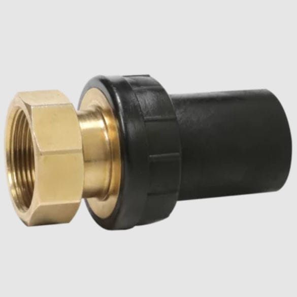 Pipe hydraulic adapter - UAM ET - Aliaxis - threaded / brass / polyethylene