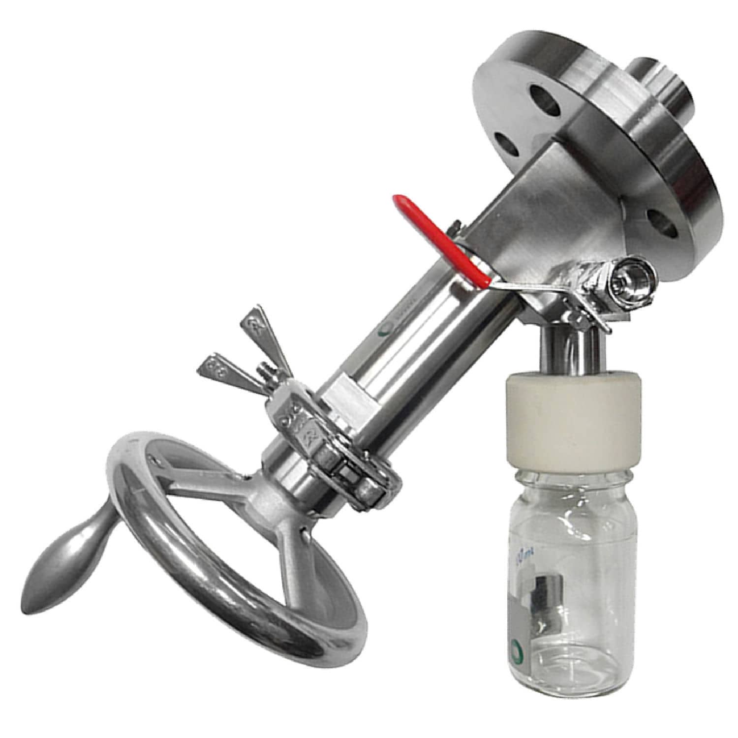 Piston valve - 130TC - FAMAT - with handwheel / sampling / titanium