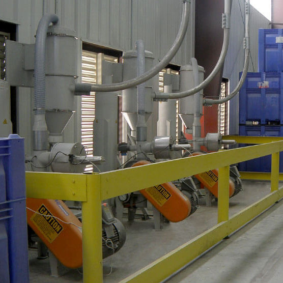 Compressed air filter - Coperion - plate / with cartridge / process