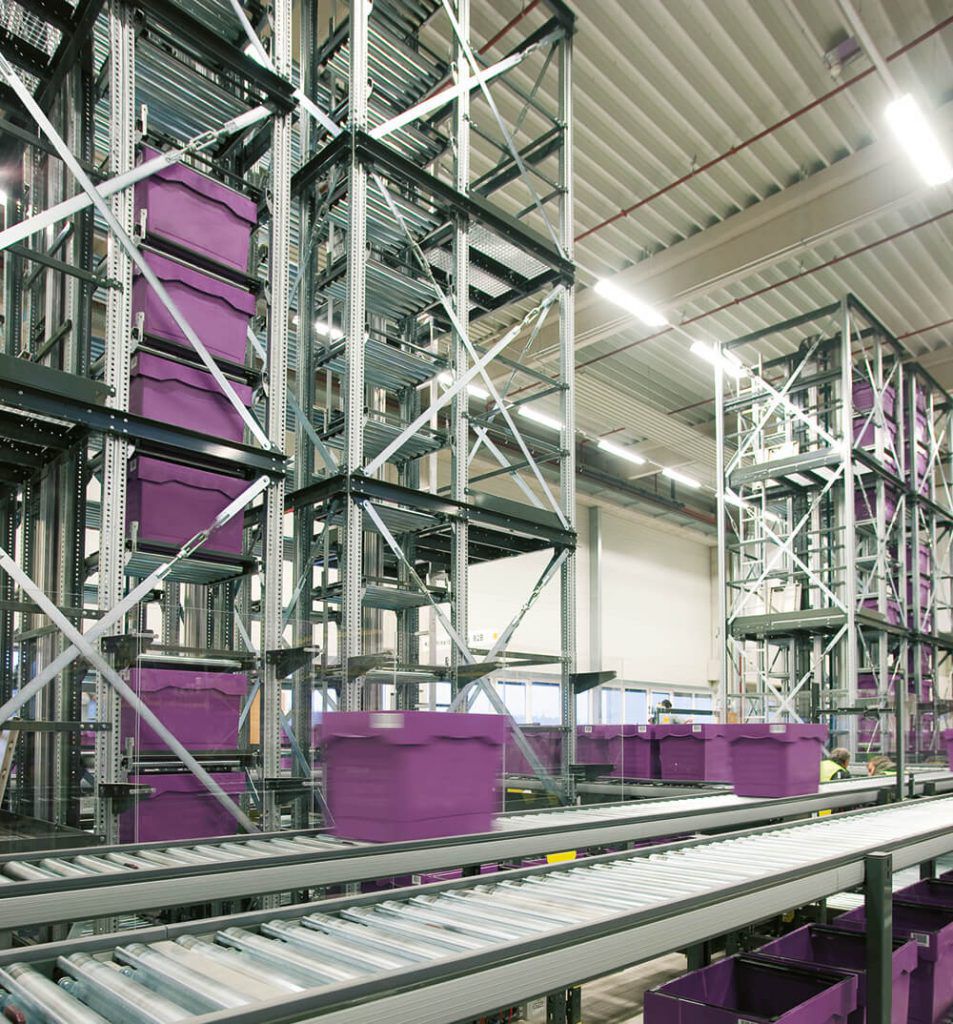 Box storage tower - Fastbox - KNAPP - for trays