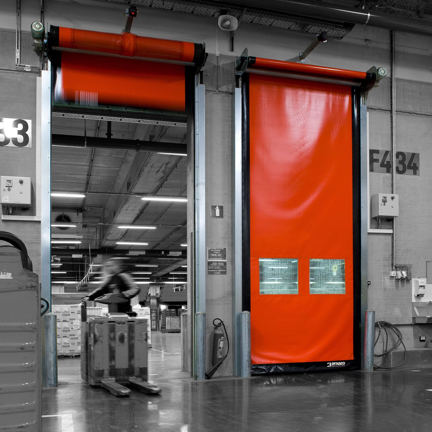 Roll up door - D-501 - Entrematic Dynaco - stainless steel / high-speed ...