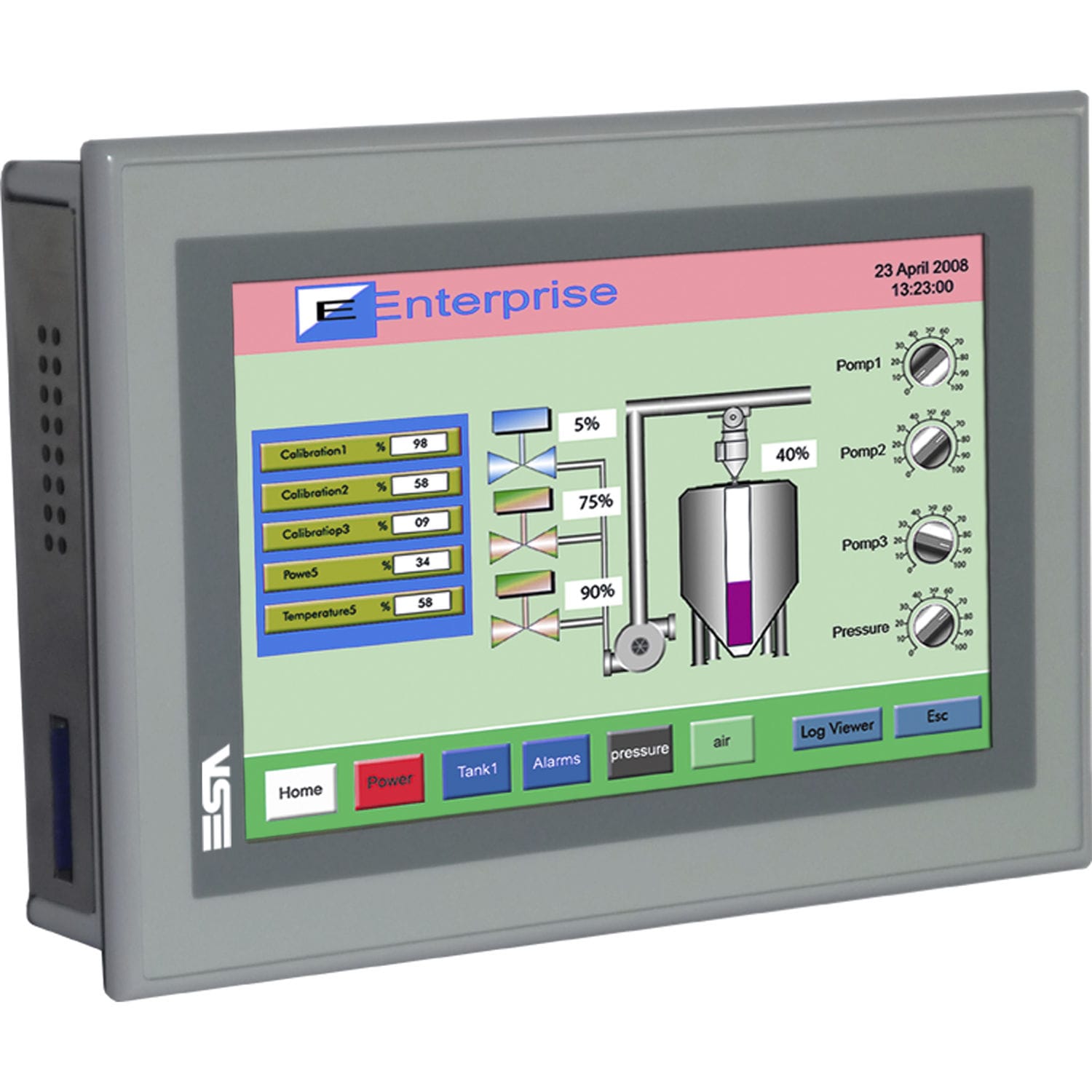 Operator terminal with touch screen - IT107W - ESA elettronica - panel ...