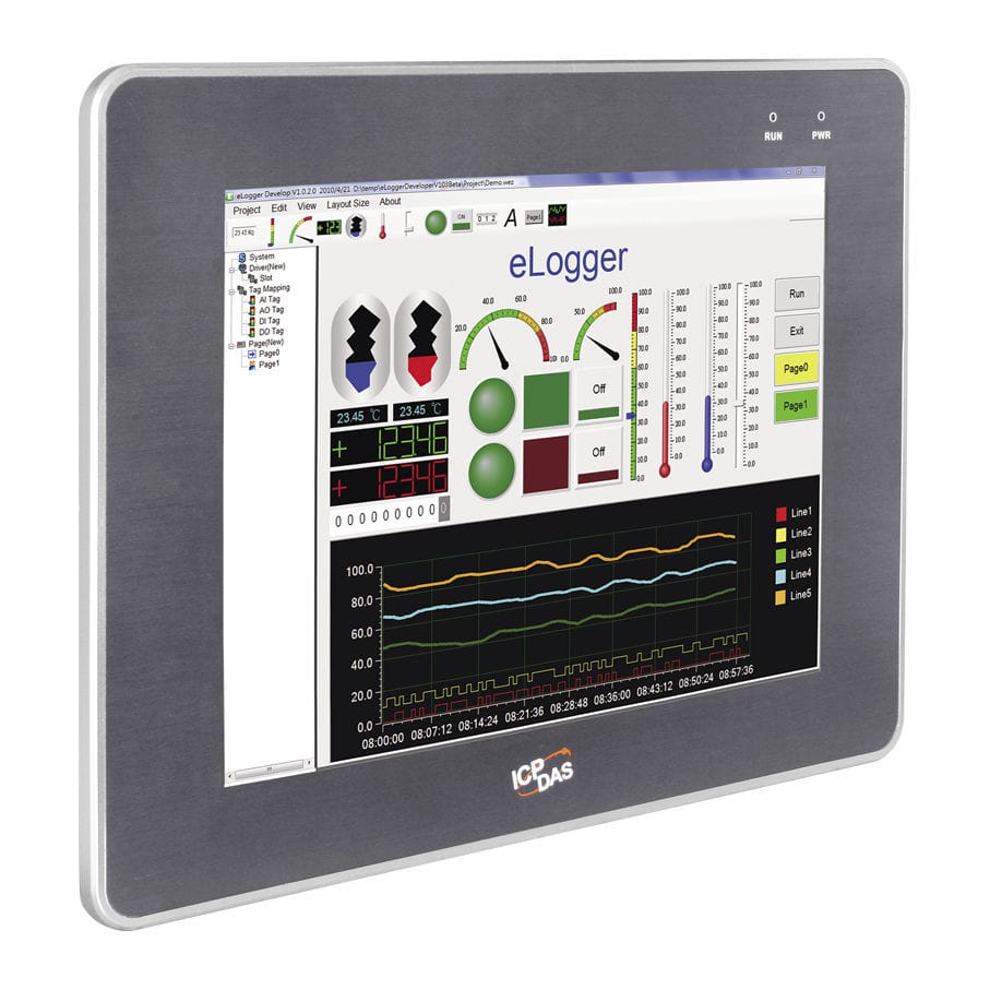 LCD panel PC - iPPC series - ICP-DAS - 15" / 12" / 17"