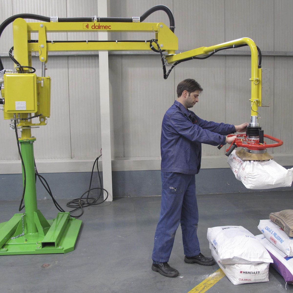 Bag manipulator - DALMEC - pneumatic / with suction cup / handling