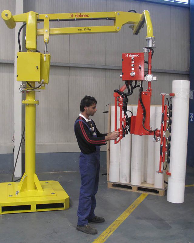 Reel handling manipulator - DALMEC - pneumatic / with suction cup / for ...
