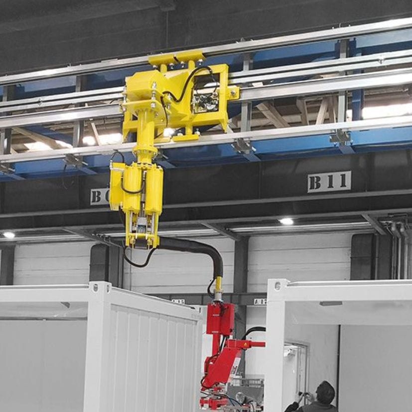 Pneumatic manipulator - DALMEC - with gripping tool / for building ...