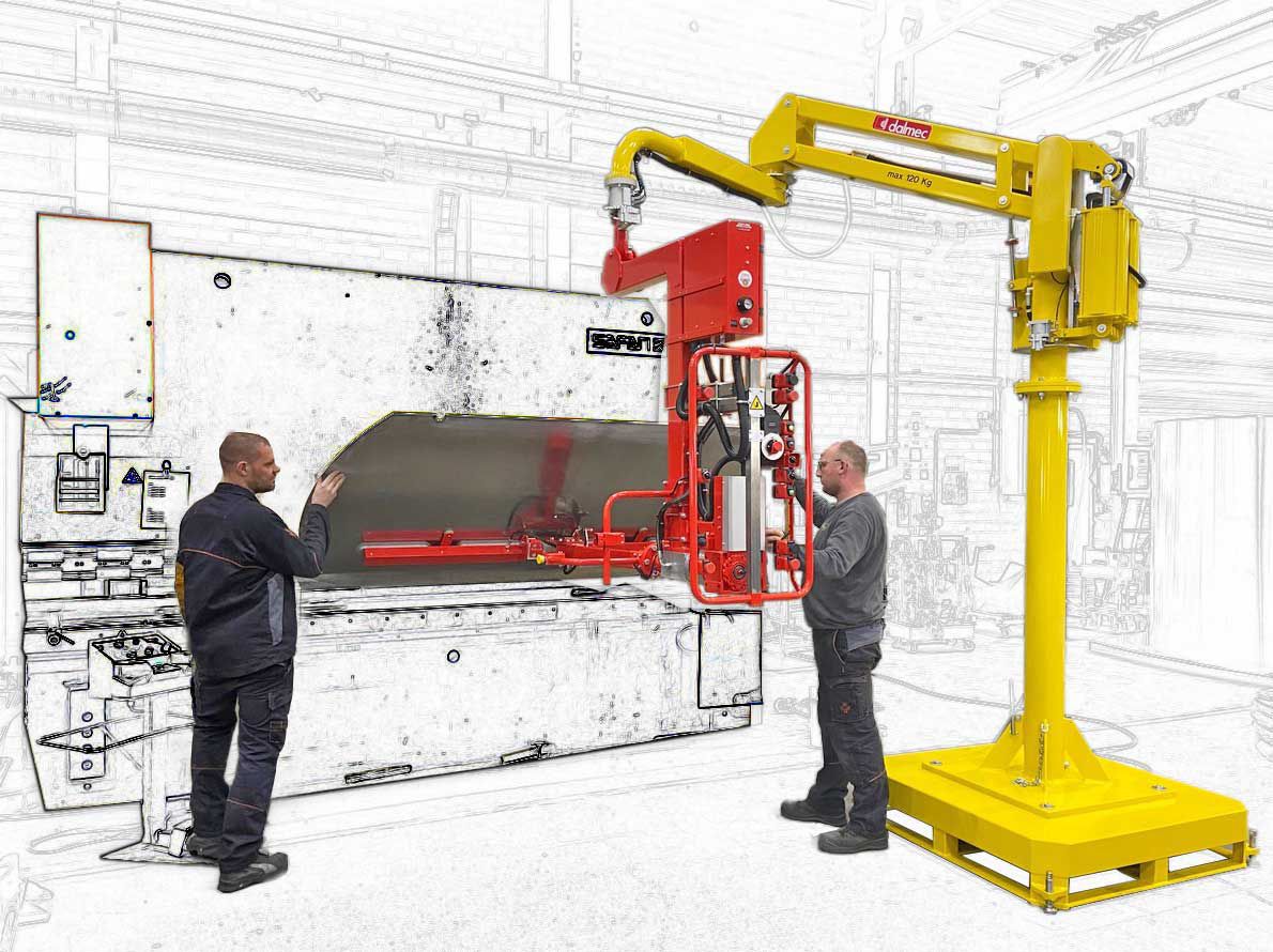 Steel sheet metal manipulator - DALMEC - pneumatic / with suction cup ...