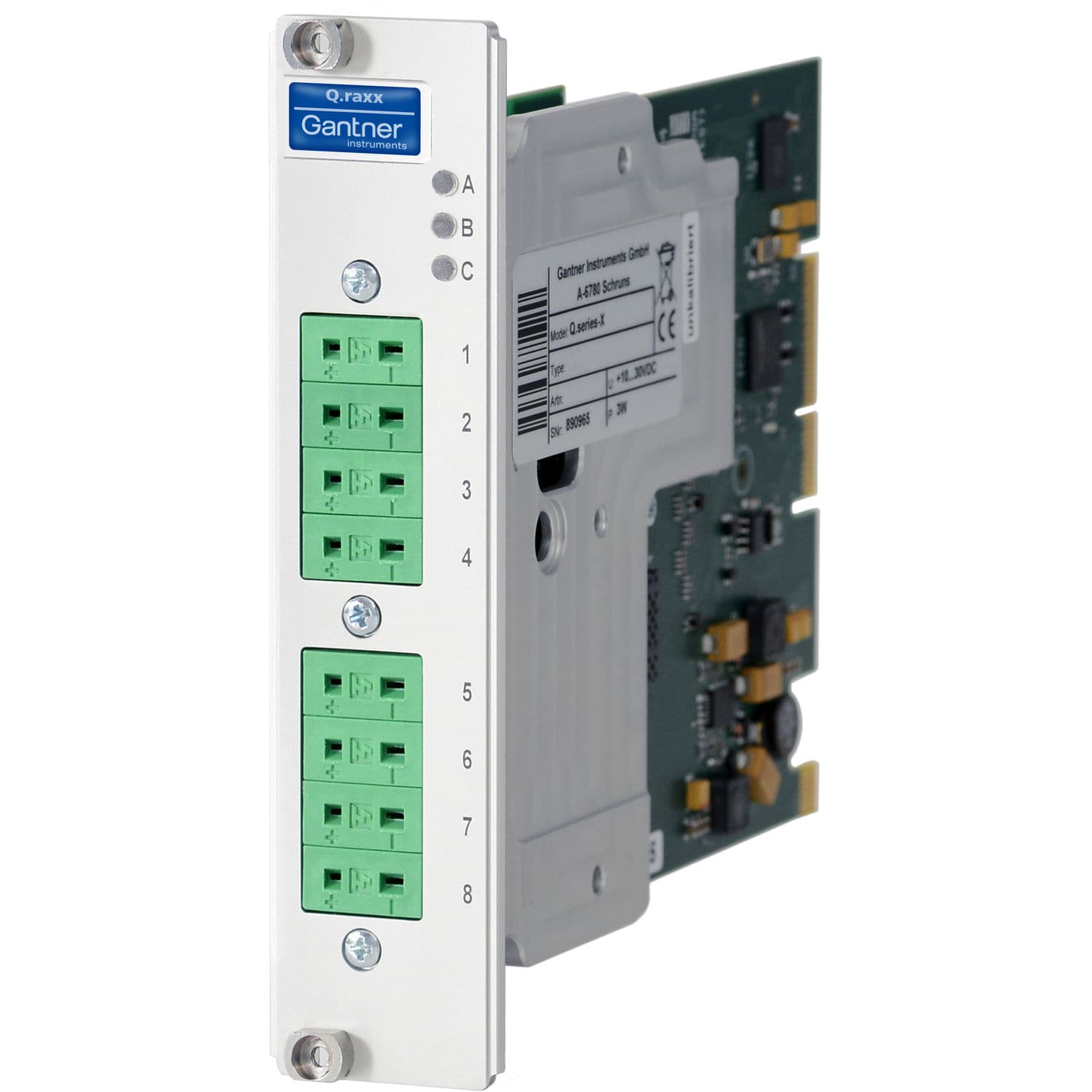 Analog I O module - Q.raxx XE A104 TCK - Gantner Instruments - EtherCAT / 8 analog inputs / built-in