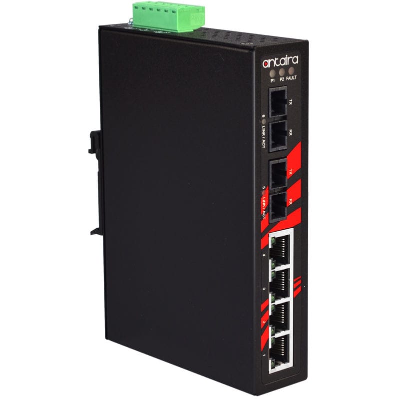 Unmanaged ethernet switch - LNX-0602-ST-M-T - Antaira Technologies - 6 ...