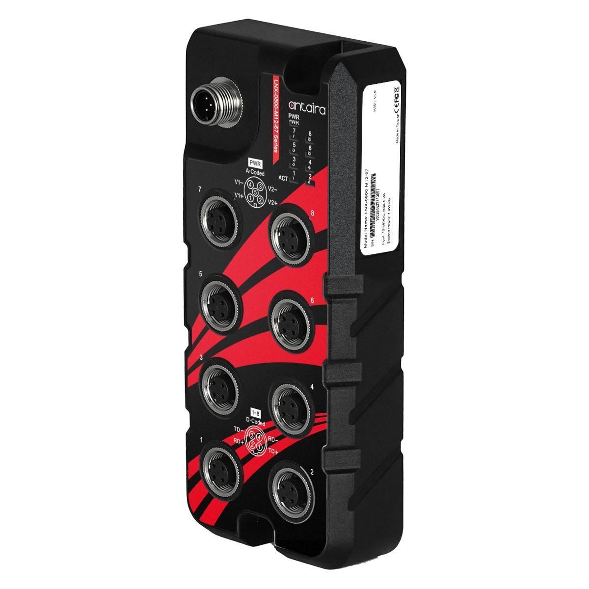 Unmanaged ethernet switch - LNX-0800-M12-67 - Antaira Technologies - 8 ...