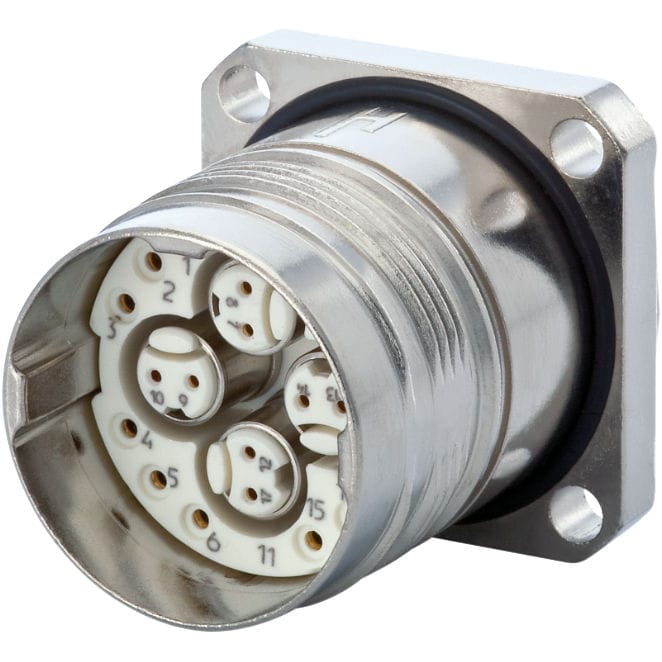 Panel connector - 7.4 series - HUMMEL - data / Ethernet / circular