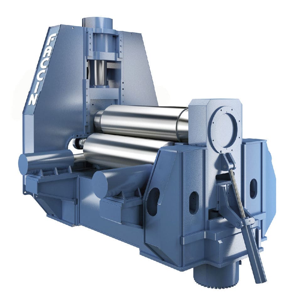 3-roll plate bending machine - HAV - Faccin Group - electric / for tank manufacturing / with ejector