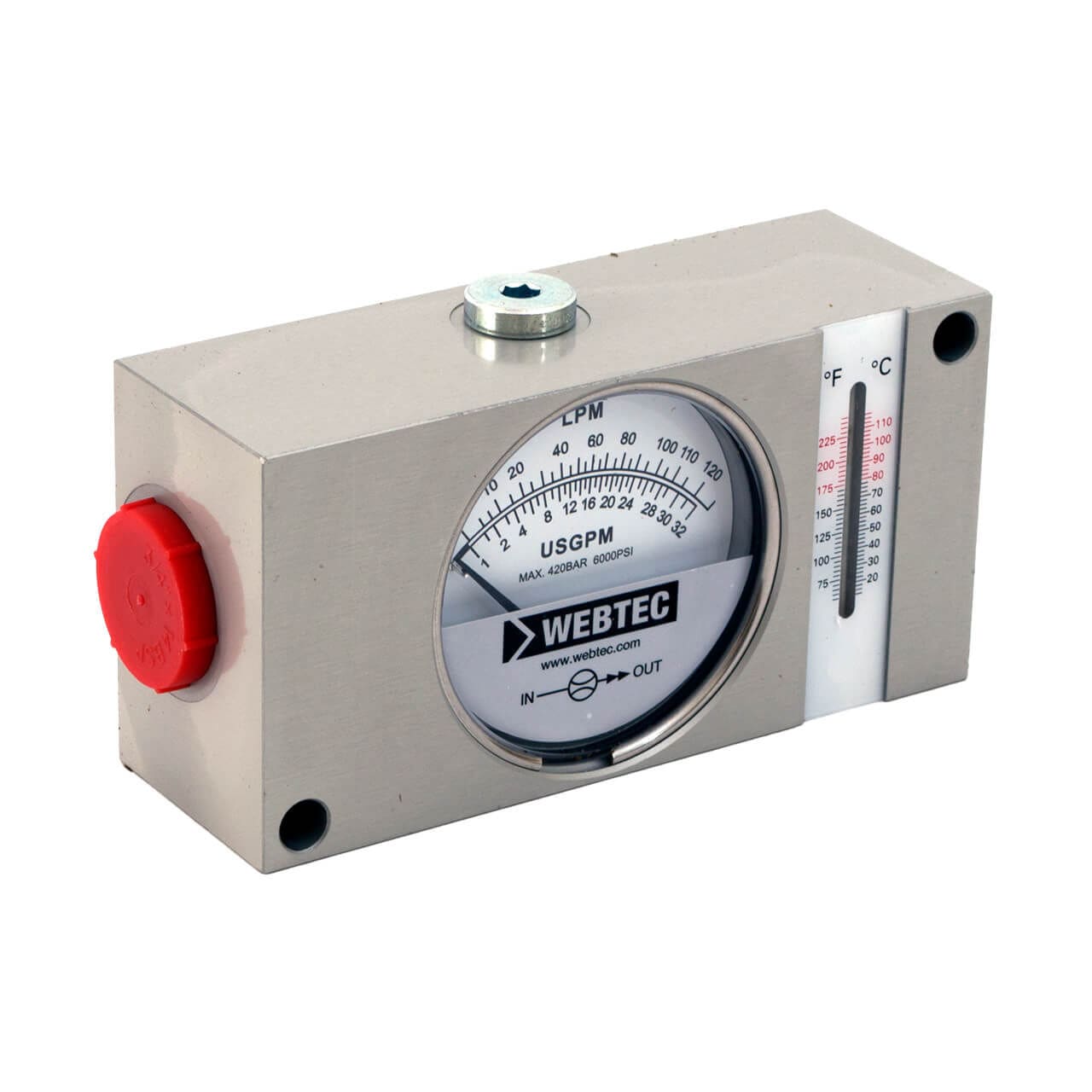 Flow indicator - FI750 series - Webtec - dial / in-line / for valves