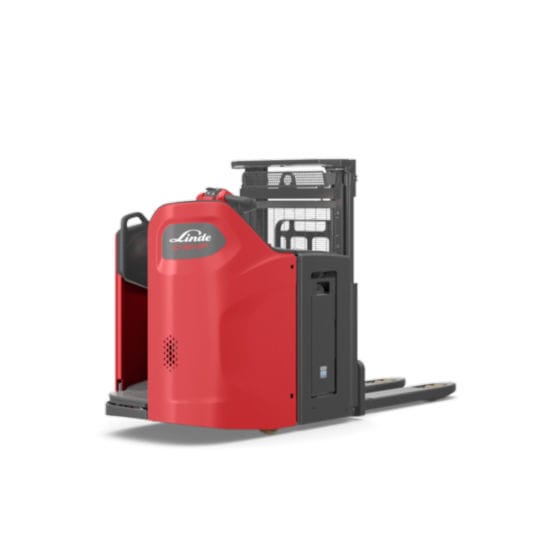 Electric stacker truck - D12 HP SP - Linde Material Handling - stand-on ...