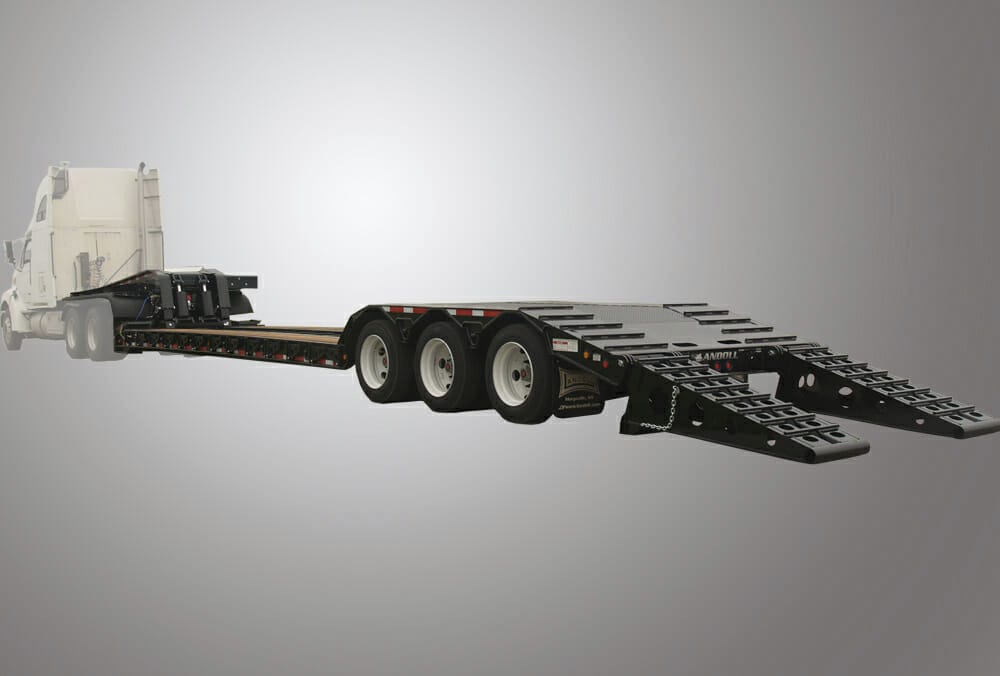 Gooseneck trailer - 327C - Landoll - 3-axle / towed / for industrial ...