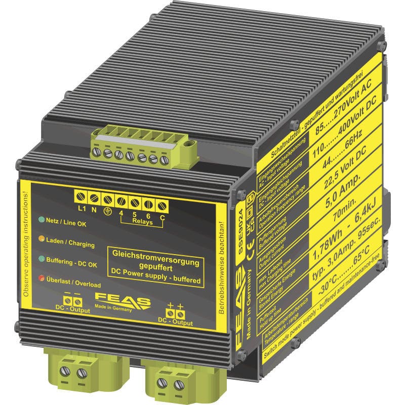 UPS with supercapacitor - SSE9024 - FEAS GmbH - on-line / with power ...
