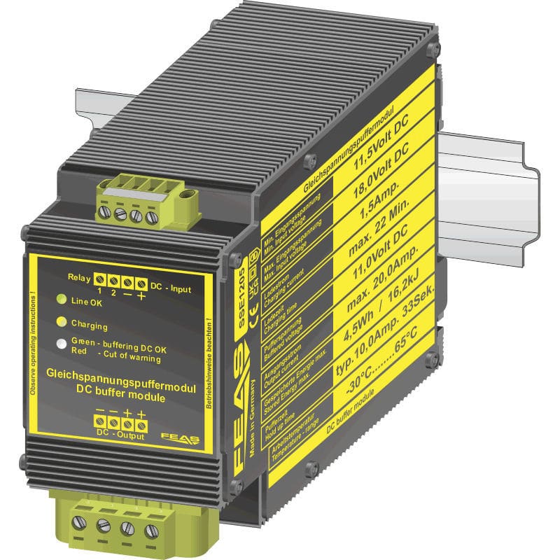 UPS with supercapacitor - SSE1205 - FEAS GmbH - parallel / 12VDC / compact