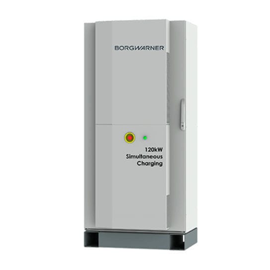 Electric vehicle charging station - BORG WARNER - floor-mounted / DC