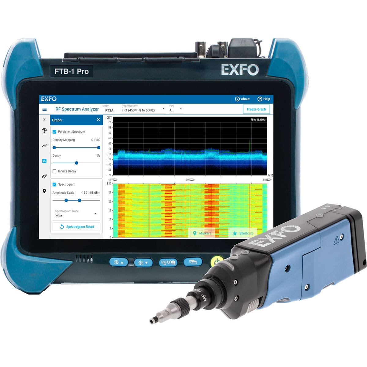 Spectrum analyzer - 5GPro - EXFO - portable
