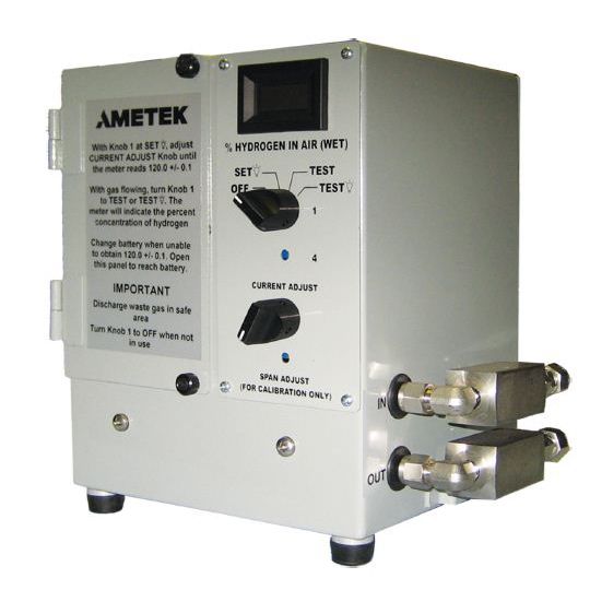 Hydrogen analyzer - 120HD - AMETEK Process Instruments - gas ...