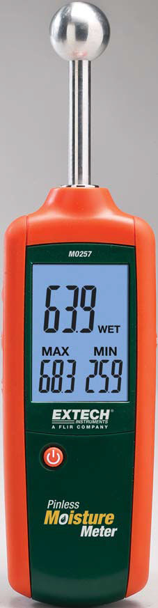 Wood moisture meter - MO257 - Extech - non-destructive / hand-held