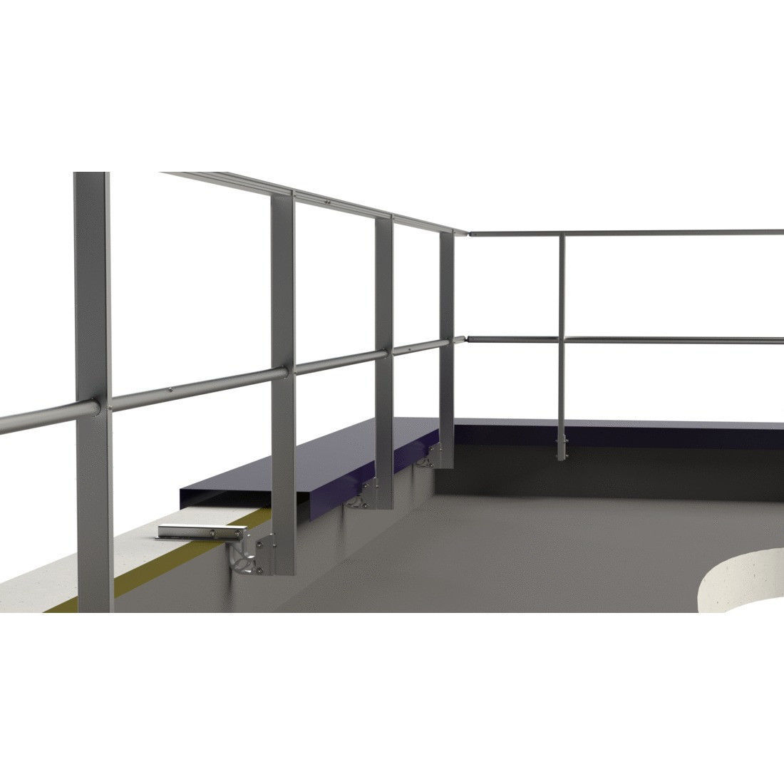 Railing on steel deck - EEZ100 series - L'Echelle Européenne - aluminum ...