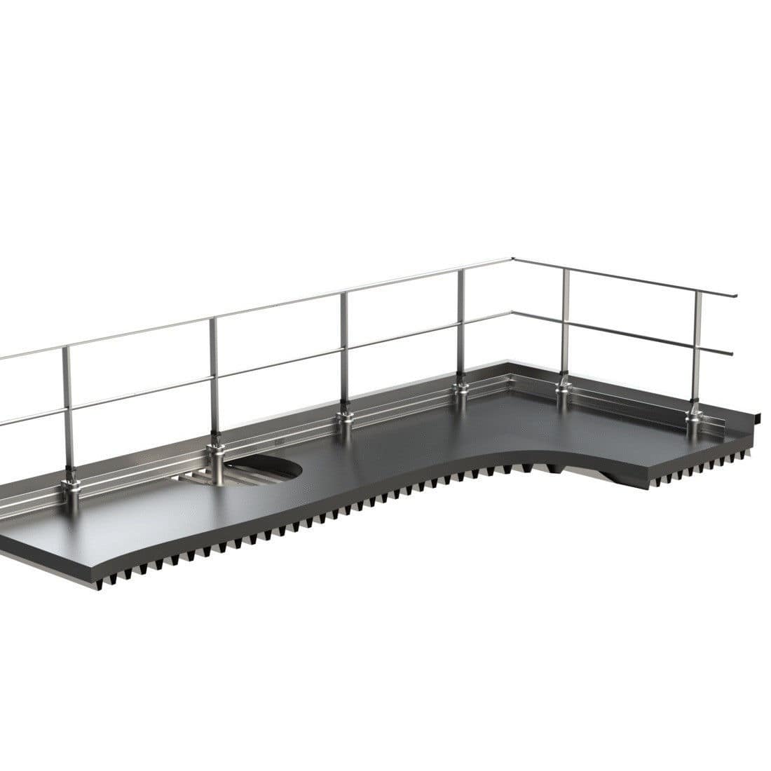 Railing on steel deck - EEBE-D series - L'Echelle Européenne - aluminum
