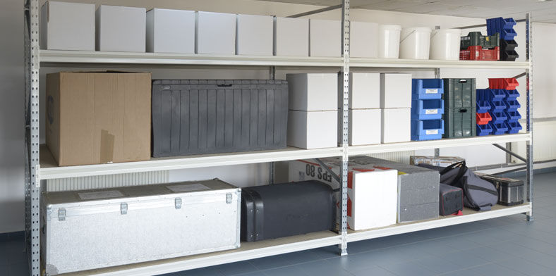 Office shelving - DEXION - combined / cantilever / vertical storage