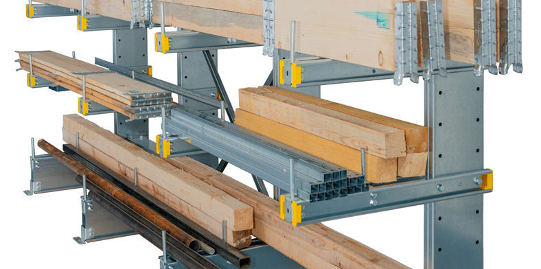 Workshop shelving - DEXION - cantilever / shuttle / adjustable