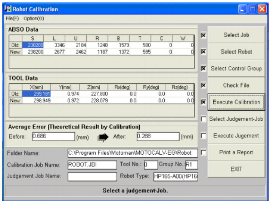 Calibration software - MotoCalV EG - MOTOMAN - robot programming ...