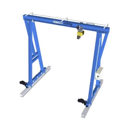 Rail-mounted gantry crane - GIS AG - electric / steel / aluminium