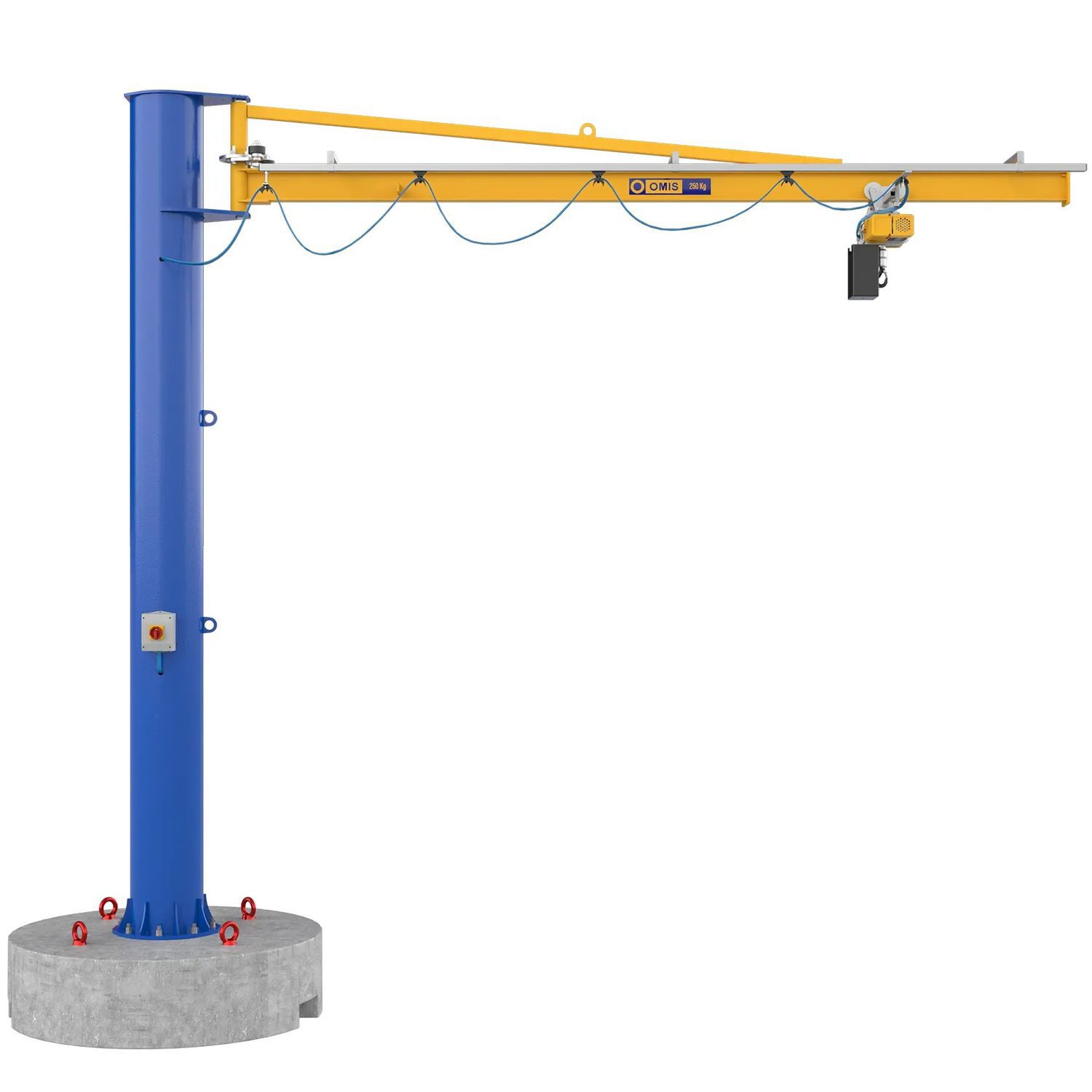 Pillar jib crane - C2TZ - OMIS - 270° / lifting / mobile