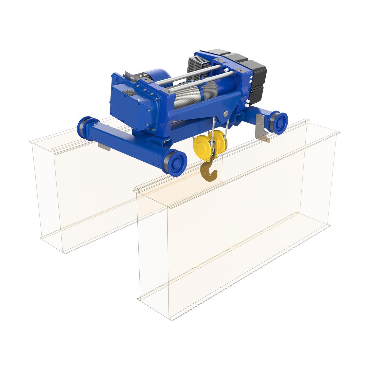 Electric cable hoist - OMIS - foot-mounted / trolley / heavy-duty