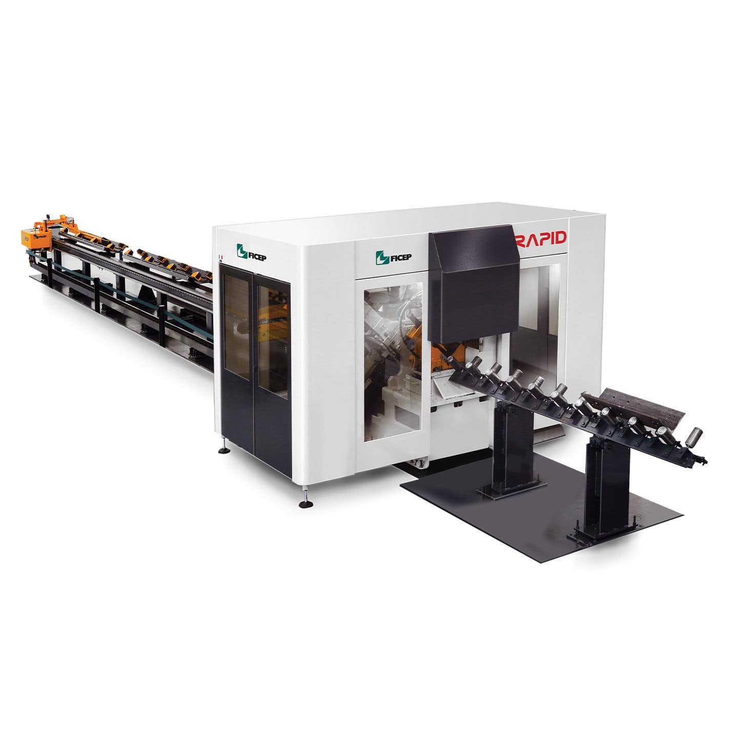 CNC drilling line - RAPID - FICEP - for flat profiles / for angle ...