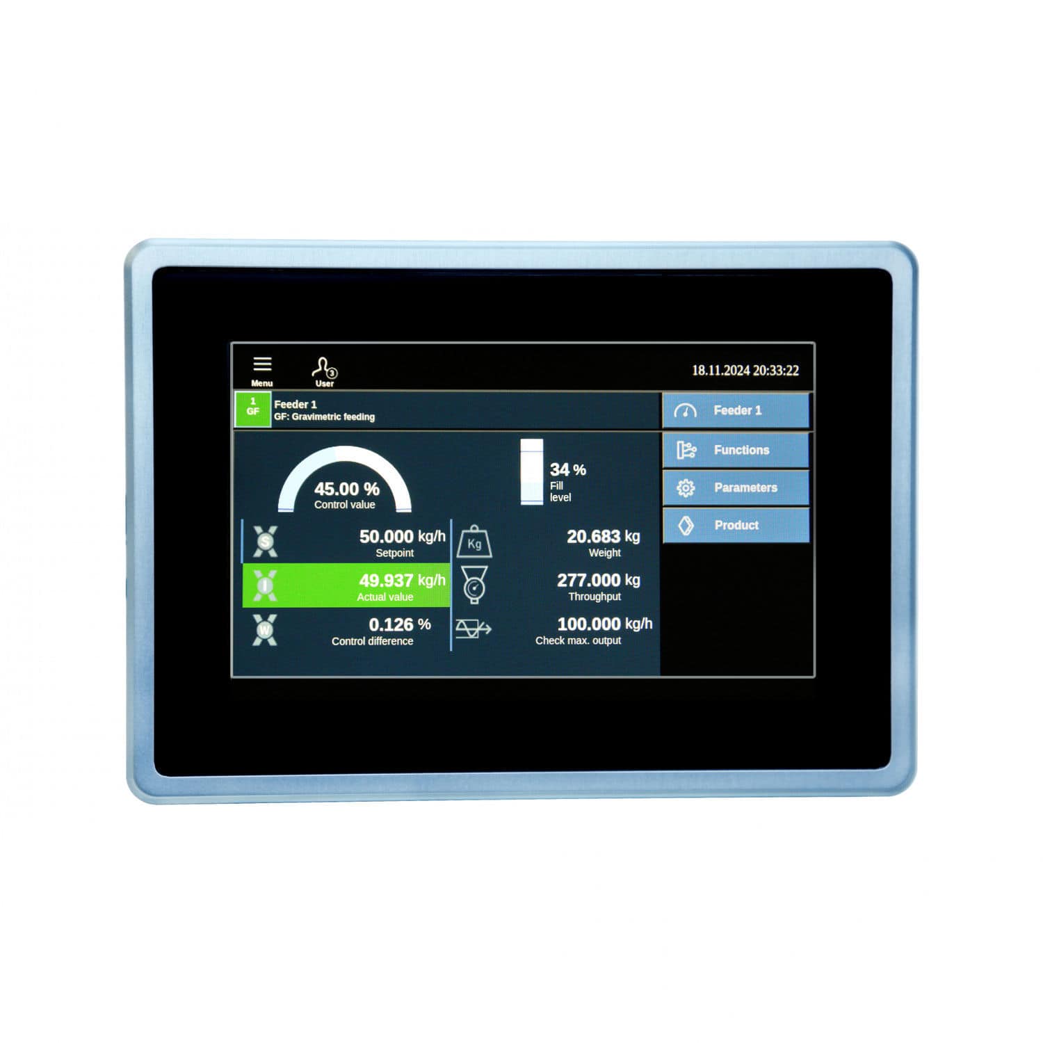 Operating panel with touch screen - Congrav® OP-S - Kubota Brabender ...