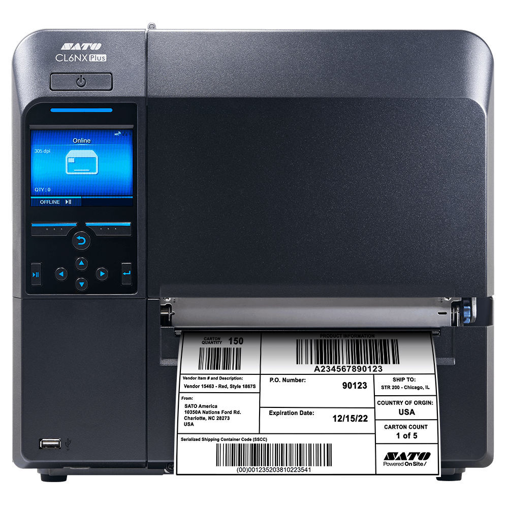 Thermal transfer label printer - CL6NX Plus - SATO America - desktop ...