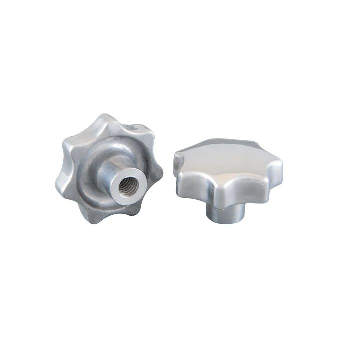 Threaded knob - WDS 8172 series - WDS Component Parts - star / aluminum